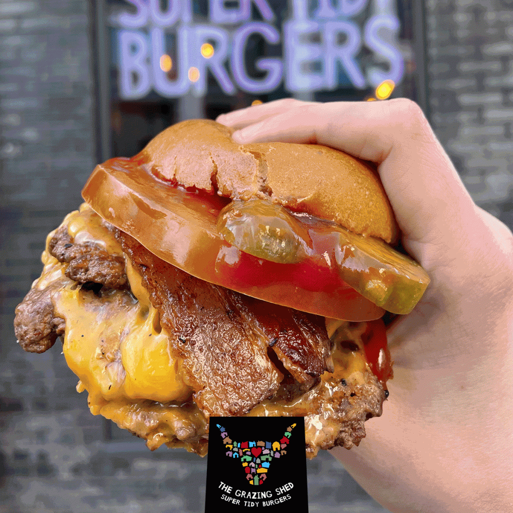 Smashed Burger & Fries - The Grazing Shed